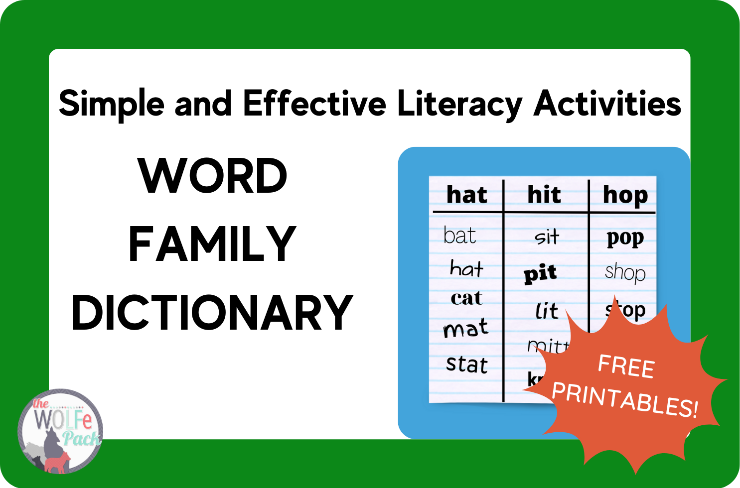 SENTENCE STRIPS- A Simple and Effective Literacy Activity - The WOLFe Pack