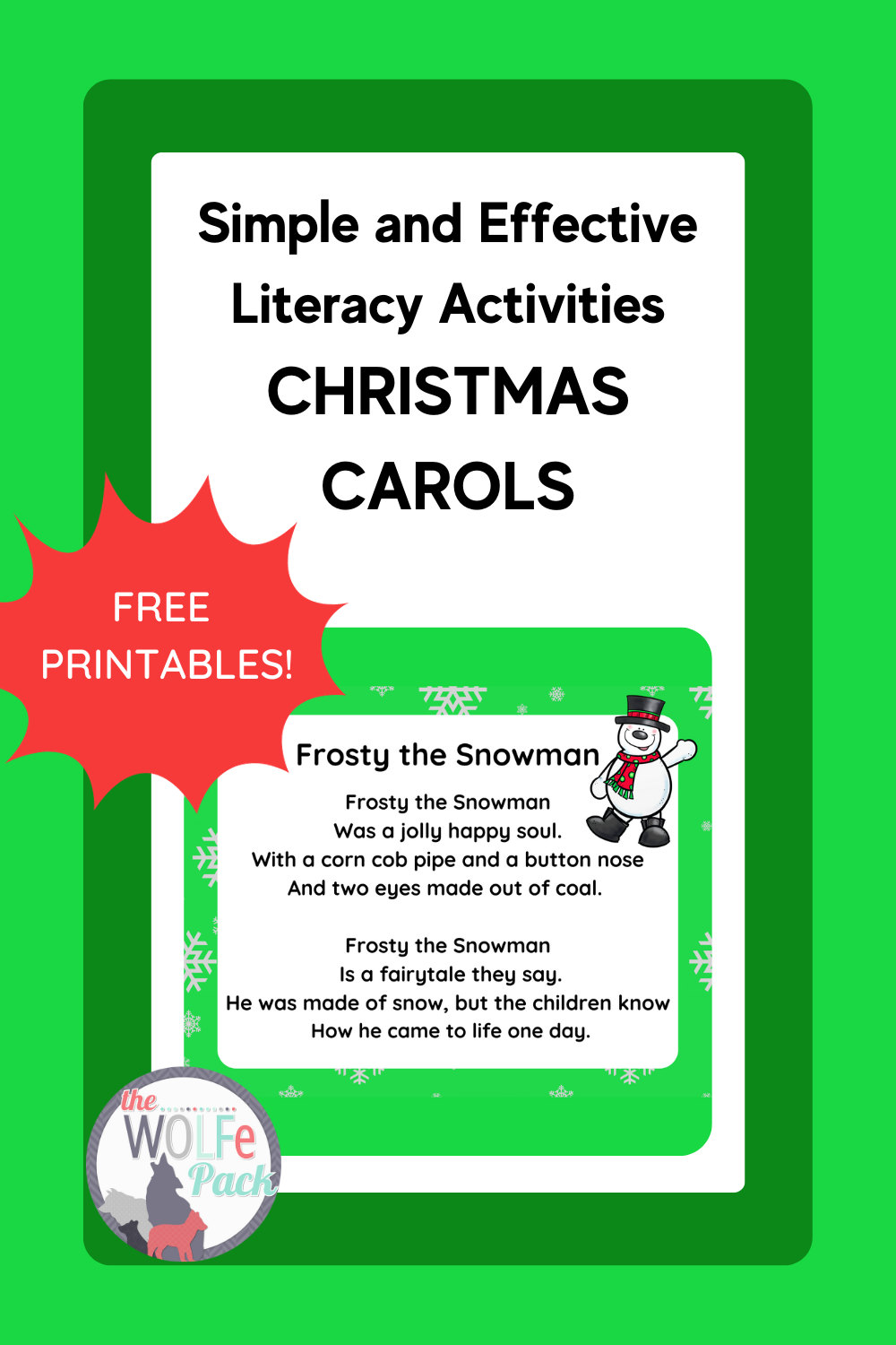 Christmas Carols for Kids: An Effective Literacy Activity - The WOLFe Pack