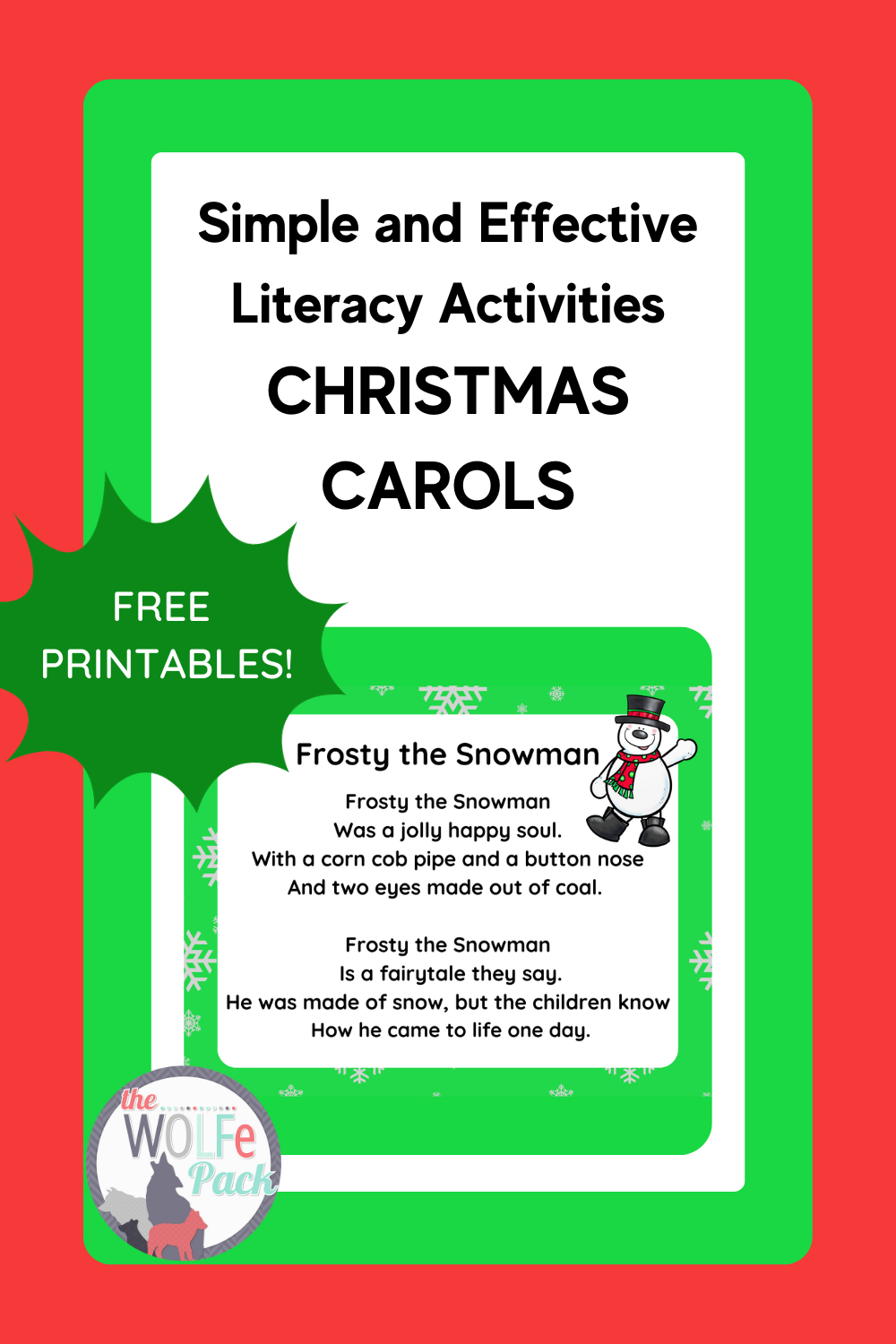 Christmas Carols for Kids: An Effective Literacy Activity - The WOLFe Pack