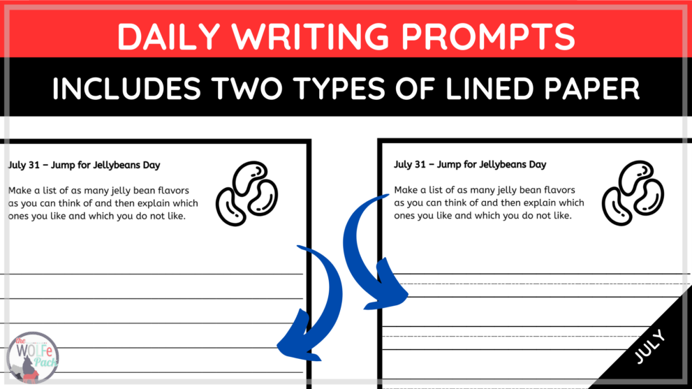 Daily Writing Prompts – July Pack - The WOLFe Pack